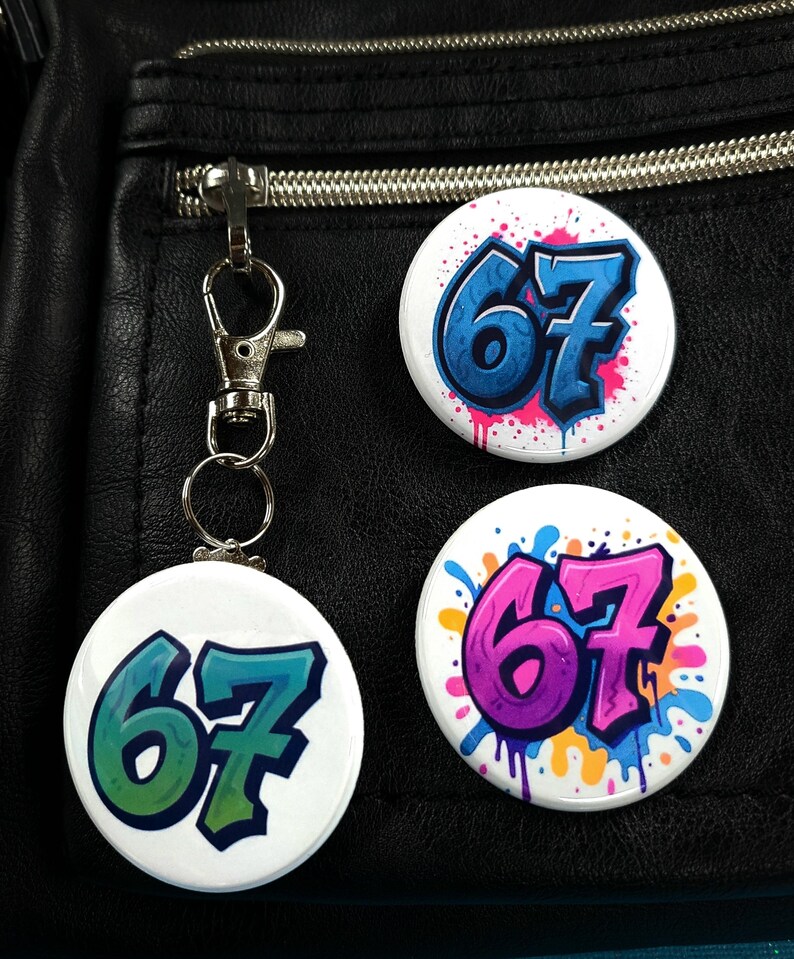 67 Backpack Bag Tag, 67 Pin, 67 Magnet, Gift for Teens Under 5, 67 Gift ...