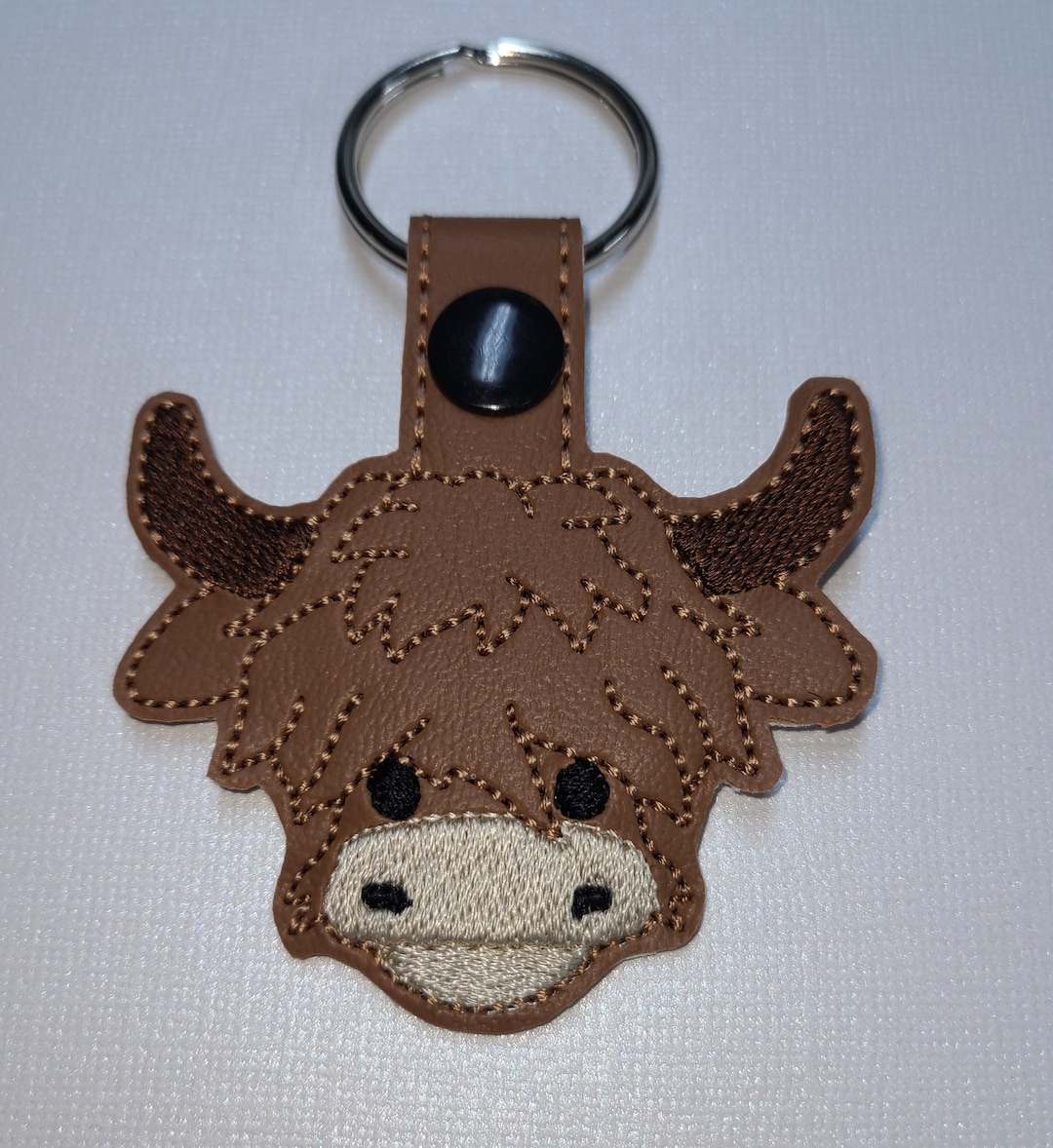 Highland Cow Key Chain, Highland Cow Key Fob, Cow Keychain, Southwest ...