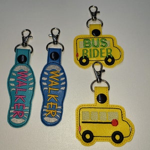Backpack Nametag, Personalized School Bus Key Chain, Name Tag, Backpack ...