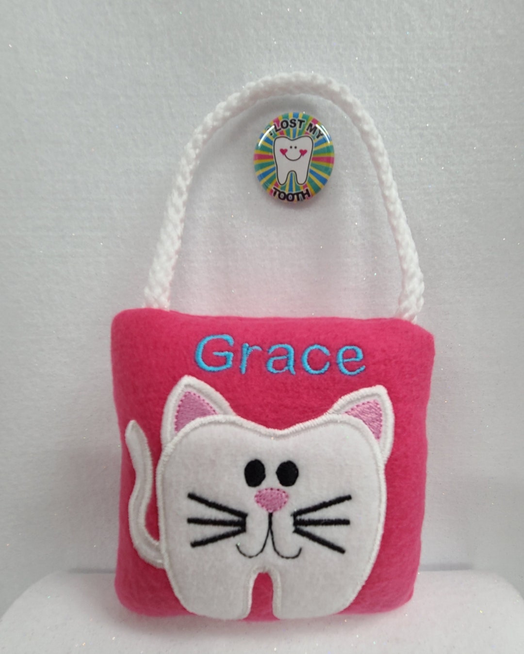 Personalized Cat Tooth Fairy Pillow With "i Lost My Tooth" Pin - Etsy