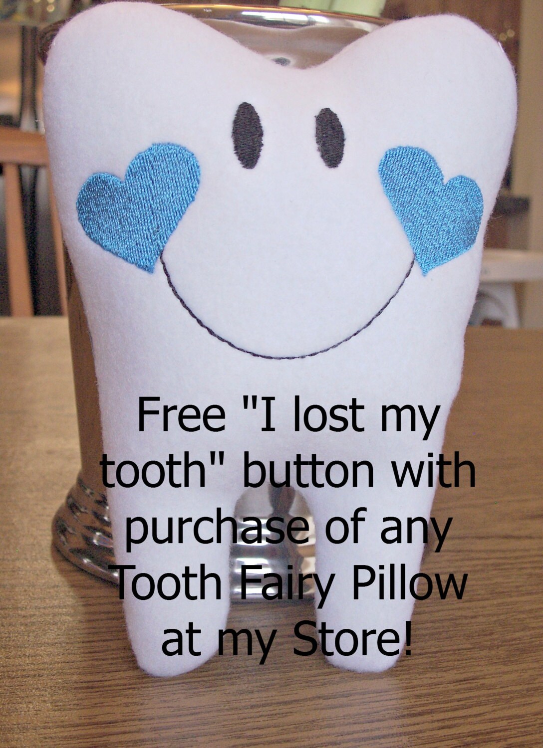 Personalized Tooth Fairy Pillow With 'I Lost My Tooth' Button - Etsy