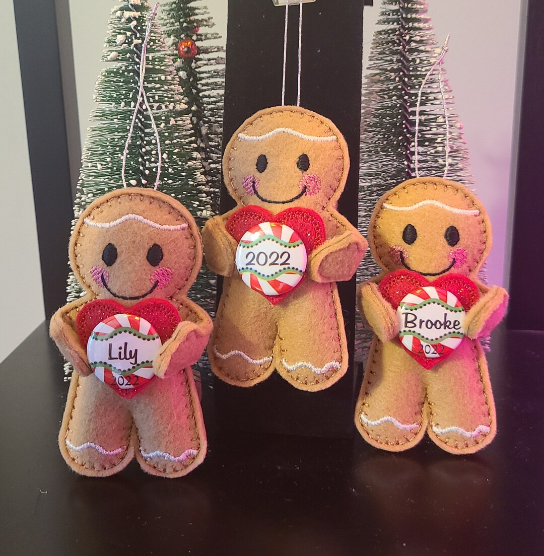 Quick Shipping! Personalized Gingerbread Christmas Ornament, Ginger ...