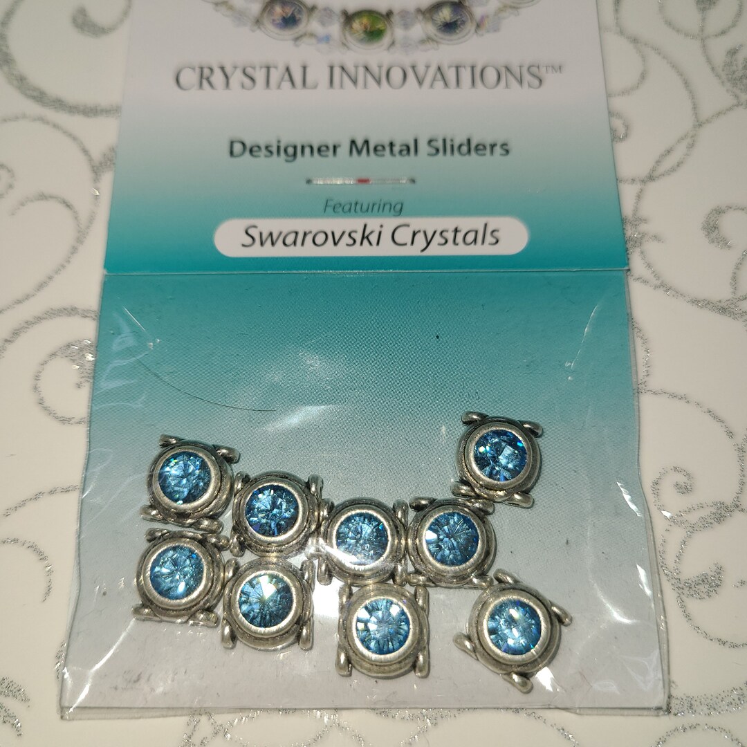 Crystal Innovations Swarovski Aqua Crystal Sliders, Crystal Sliders for ...