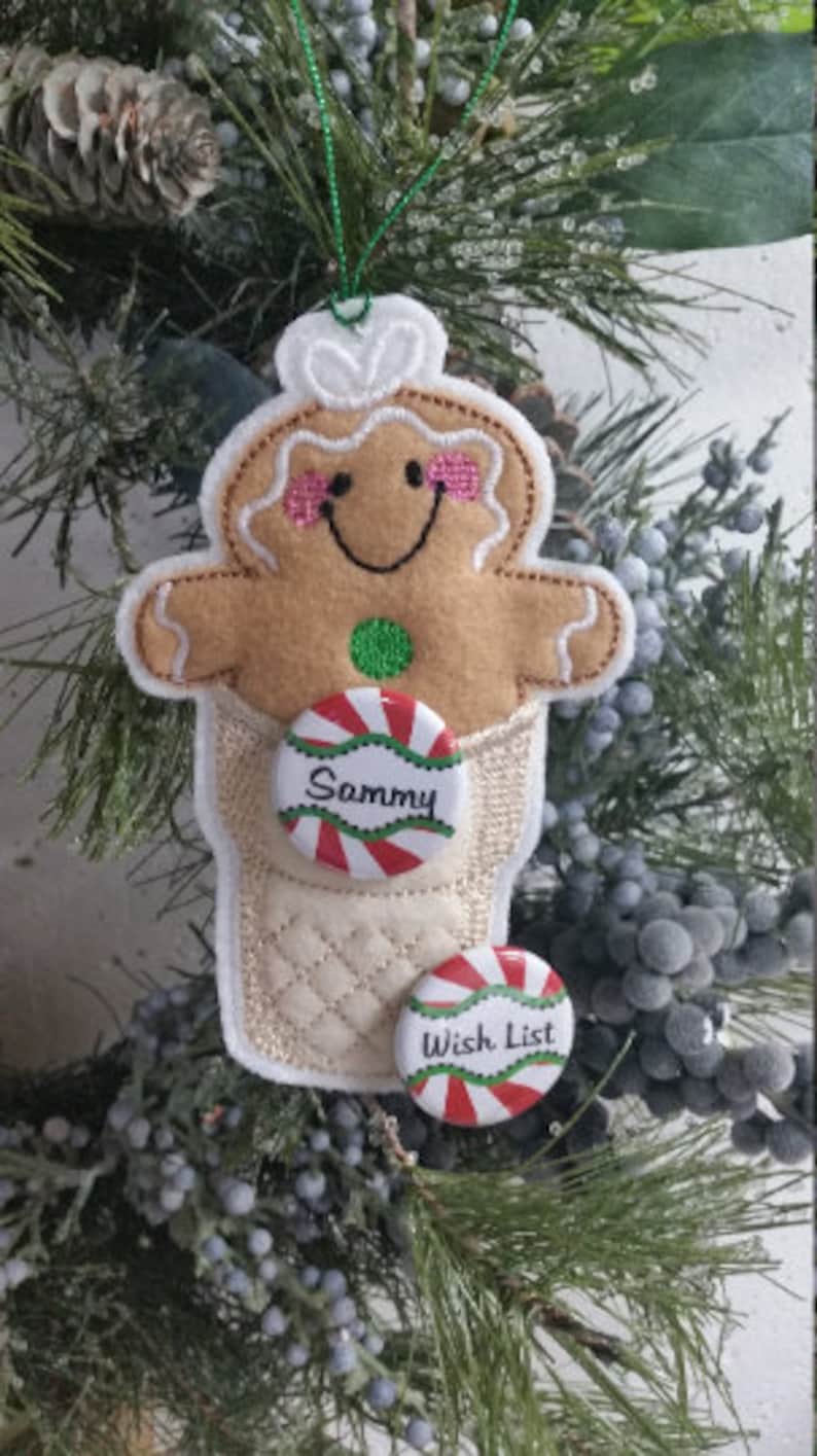 Personalized Christmas Gingerbread Ornament Personalized | Etsy
