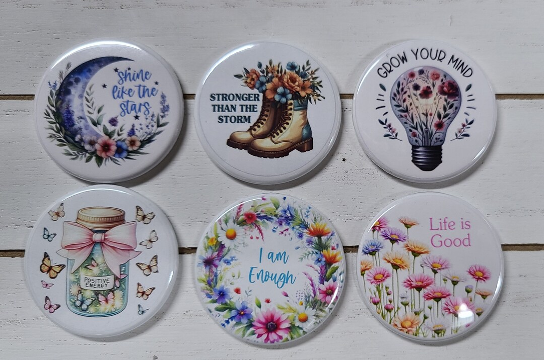 Positivity Magnet or Pin, Positive Affirmations Magnet, Pin ...