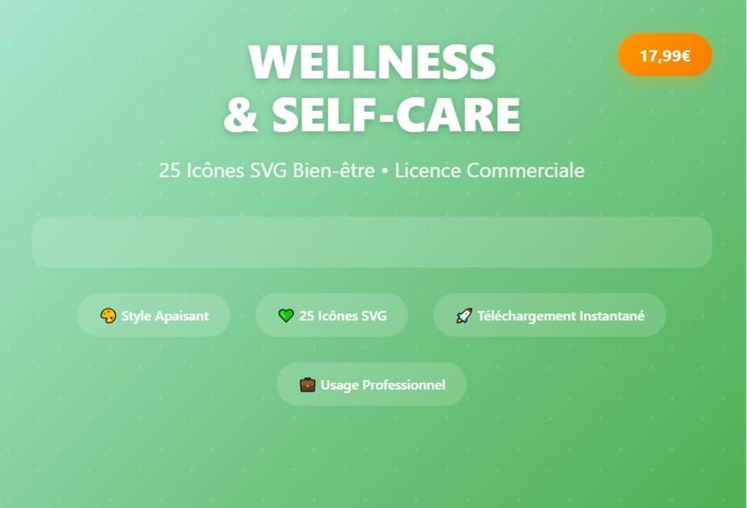 Wellness & Self-care Icon Pack - 25 Wellness SVG Icons + License - Etsy