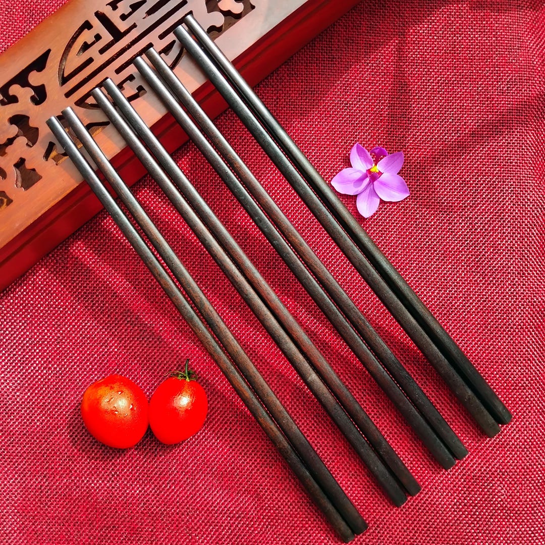 Set 5 or 10 Pairs Handmade Natural Wooden Chopsticks | Handmade Wooden ...