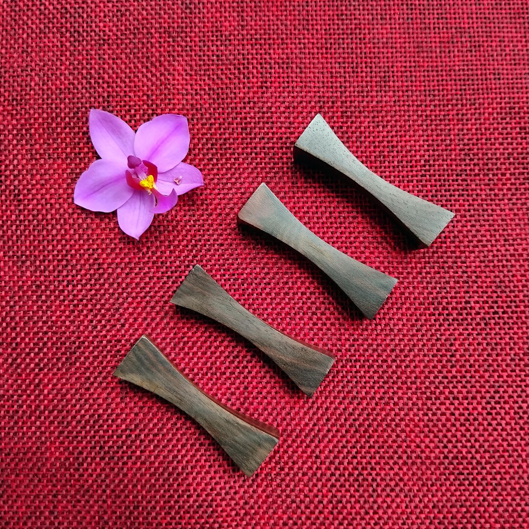 Handcrafted Ebony Wood Chopstick Rests | Set of 5 or 10 Pieces ...