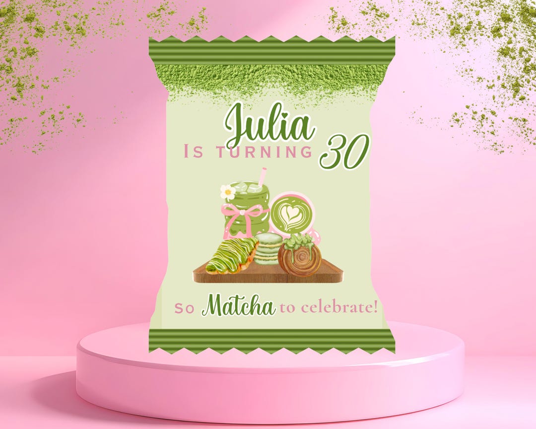 Matcha Custom Chip Bag Wrappers - Etsy
