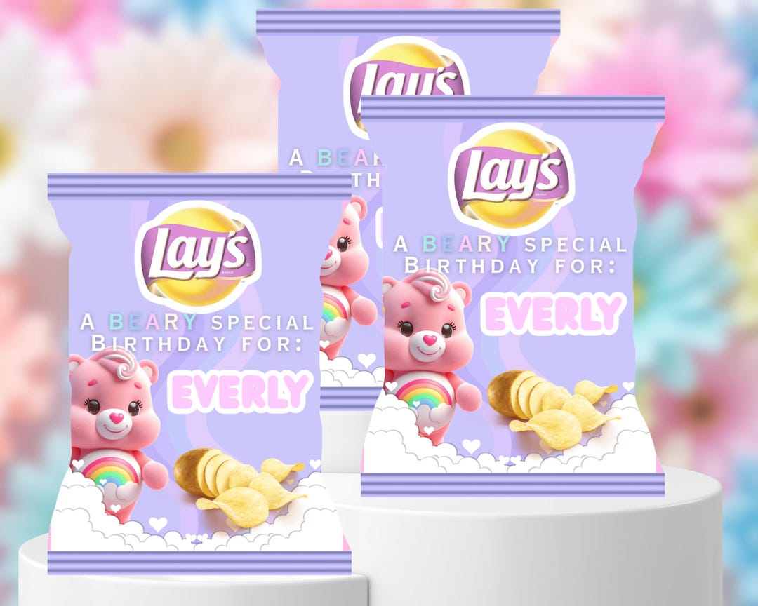 Personalized Care Bears Chip Bag Wrappers - Etsy