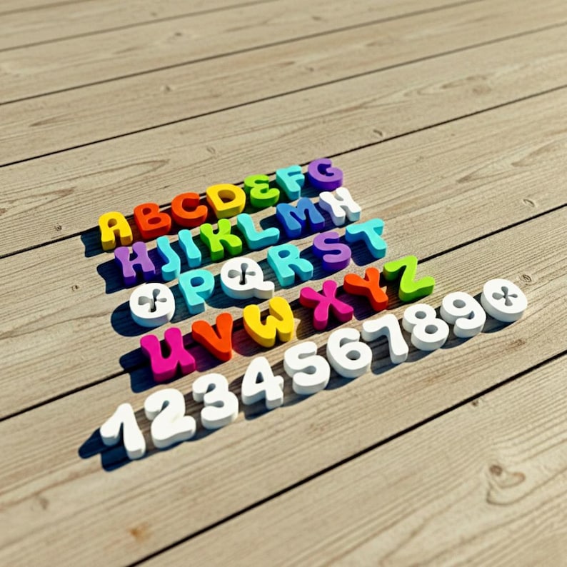 3D Alphabet & Numbers STL Files, Bold Playful Font, Digital Download - Etsy