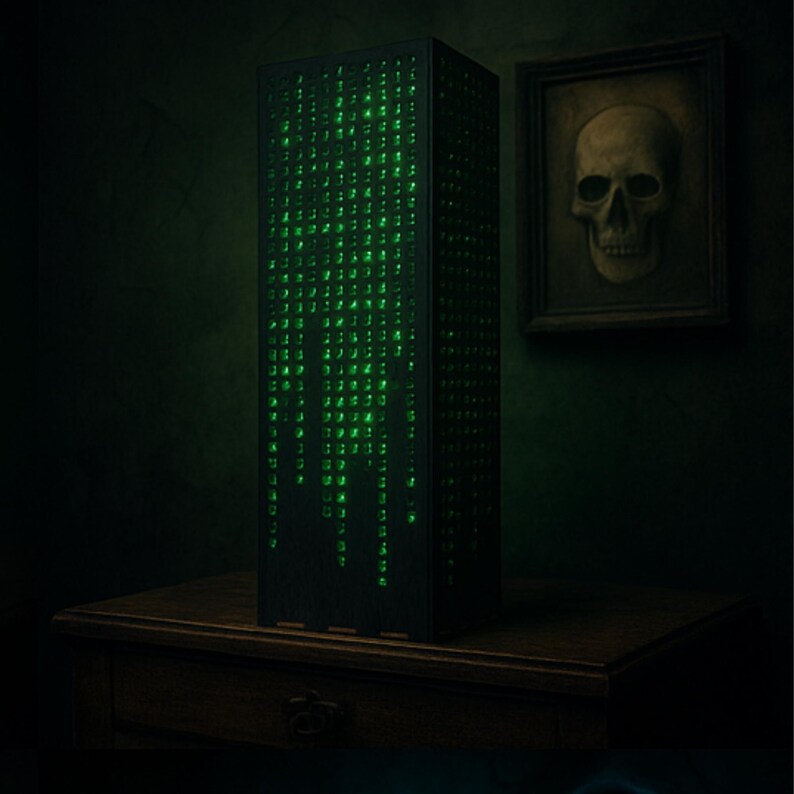 Green Code Lamp – Futuristic Sci-fi LED Desk Light - Etsy
