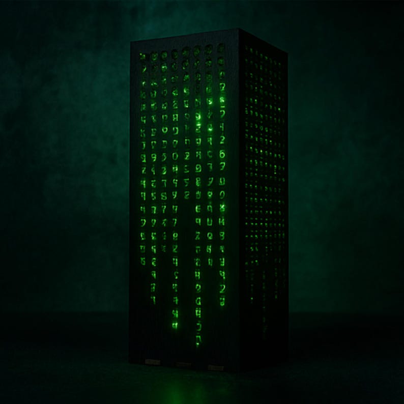 Green Code Lamp – Futuristic Sci-fi LED Desk Light - Etsy