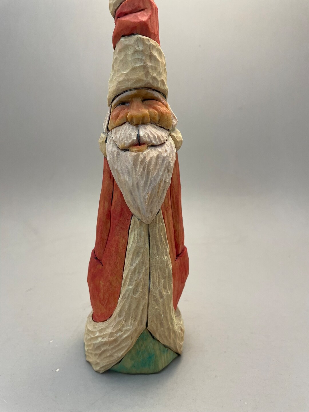 Hand Carved Wooden Santa Claus Old World Santa Hand Made One of a Kind ...
