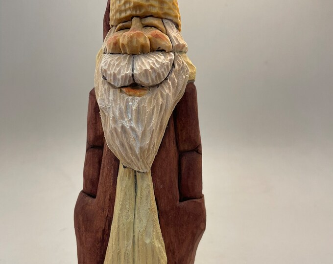 Hand Carved Wooden Santa Claus Old World Santa Hand Made One of a Kind ...