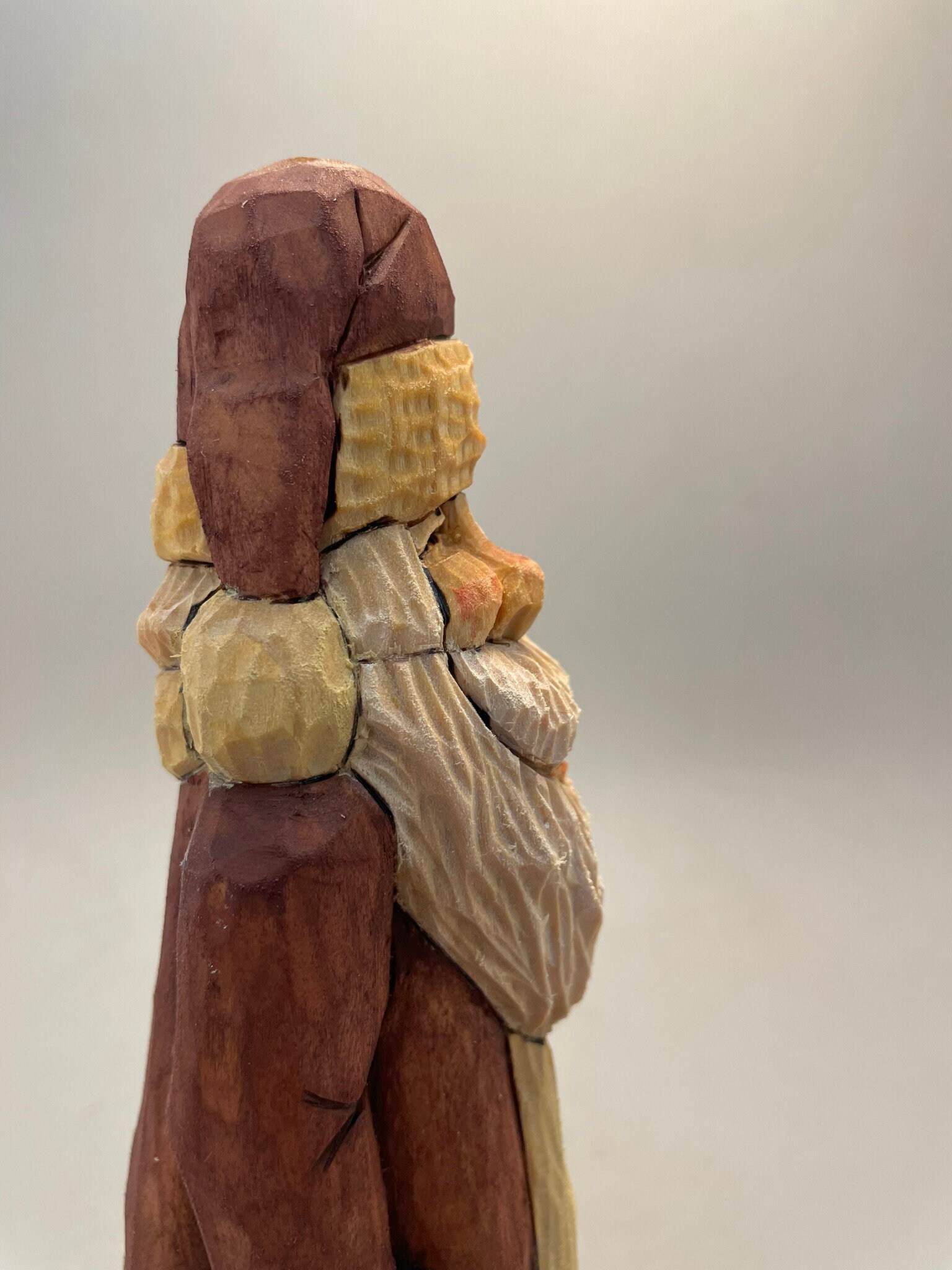 Hand Carved Wooden Santa Claus Old World Santa Hand Made One of a Kind ...