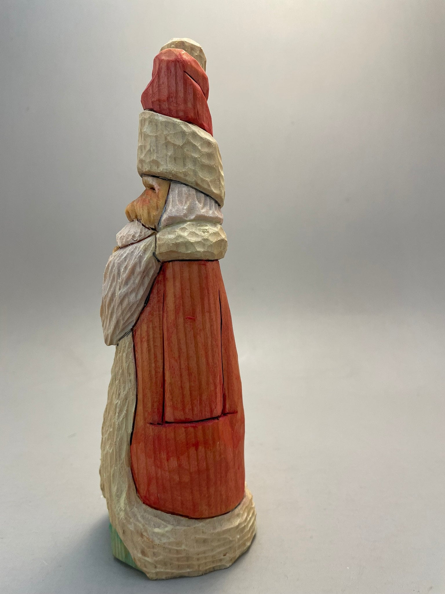 Hand Carved Wooden Santa Claus Old World Santa Hand Made One of a Kind ...