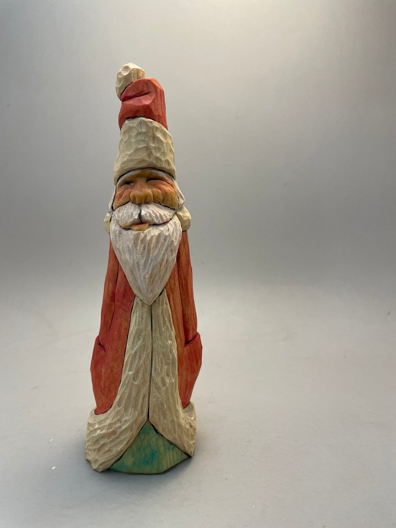 Hand Carved Wooden Santa Claus Old World Santa Hand Made One of a Kind ...