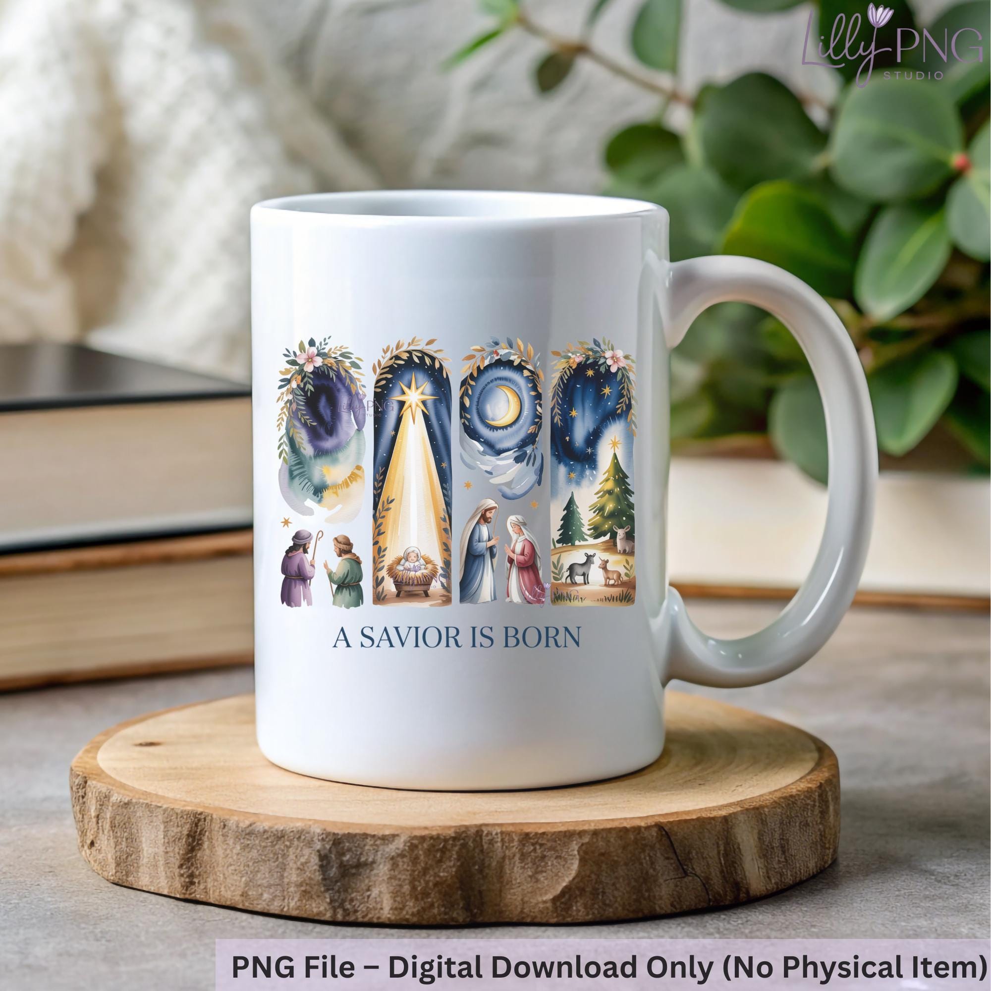 A Savior is Born PNG, Christian Nativity Scene Clipart, Holy Night ...