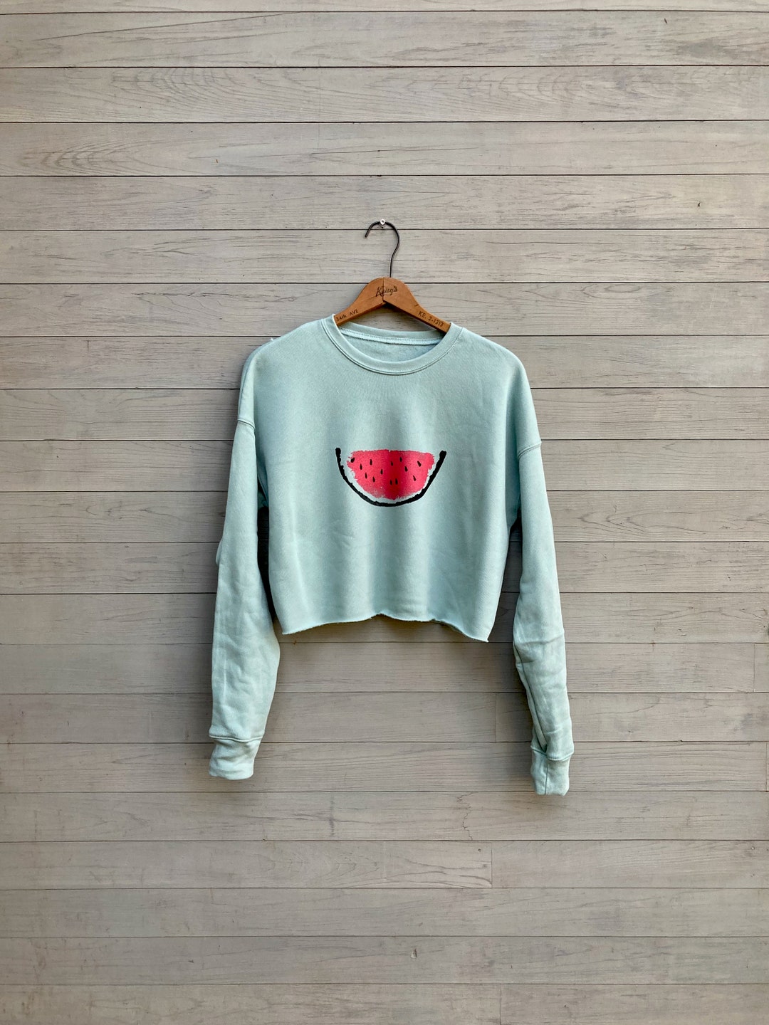 Watermelon Crop Top, Cozy Sweatshirt, Yoga Pullover - Etsy