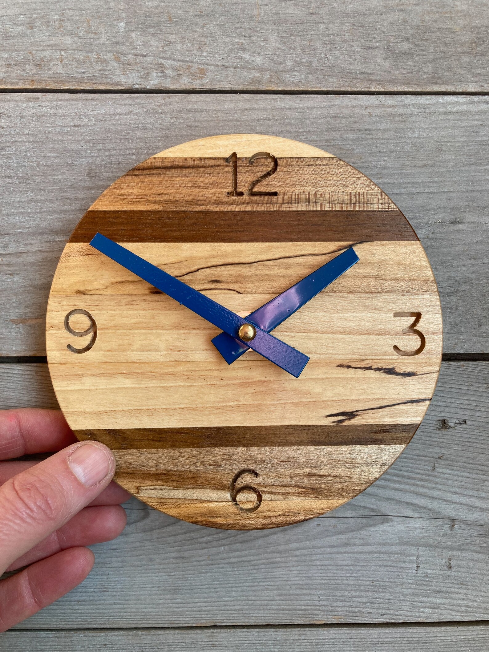Reclaimed Wood Harvest Moon Clock: One-of-a-kind Wall Decor (5 Inch) - Etsy