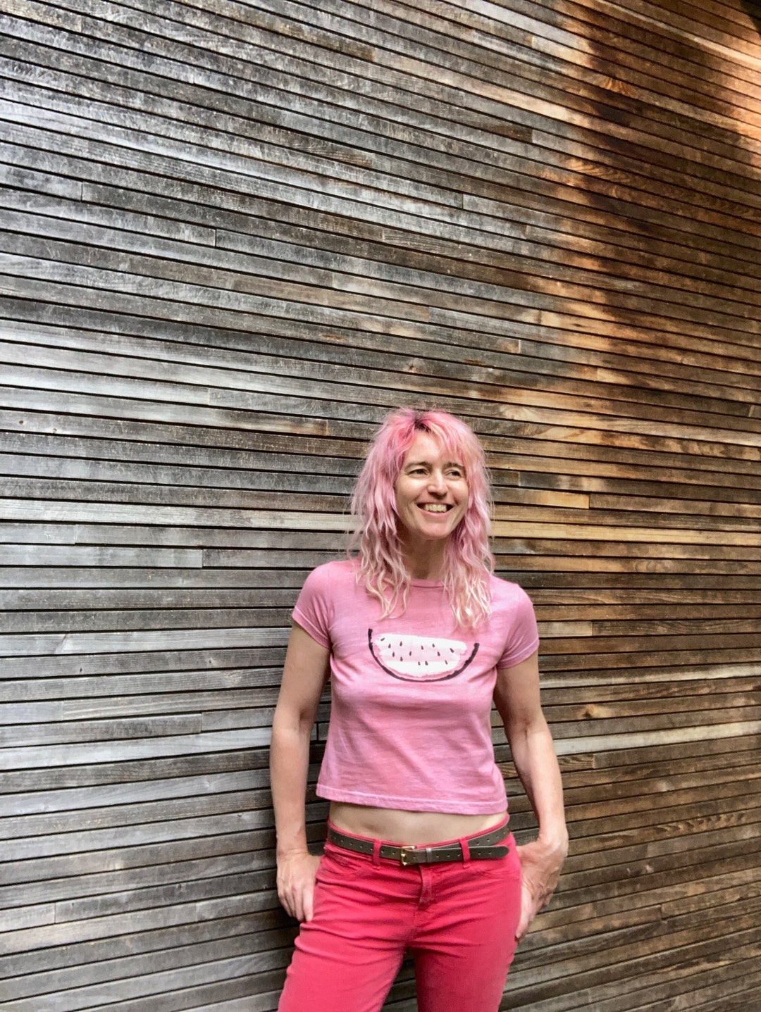 Watermelon Crop Top, Pink Tee, Cute Summer Tee - Etsy