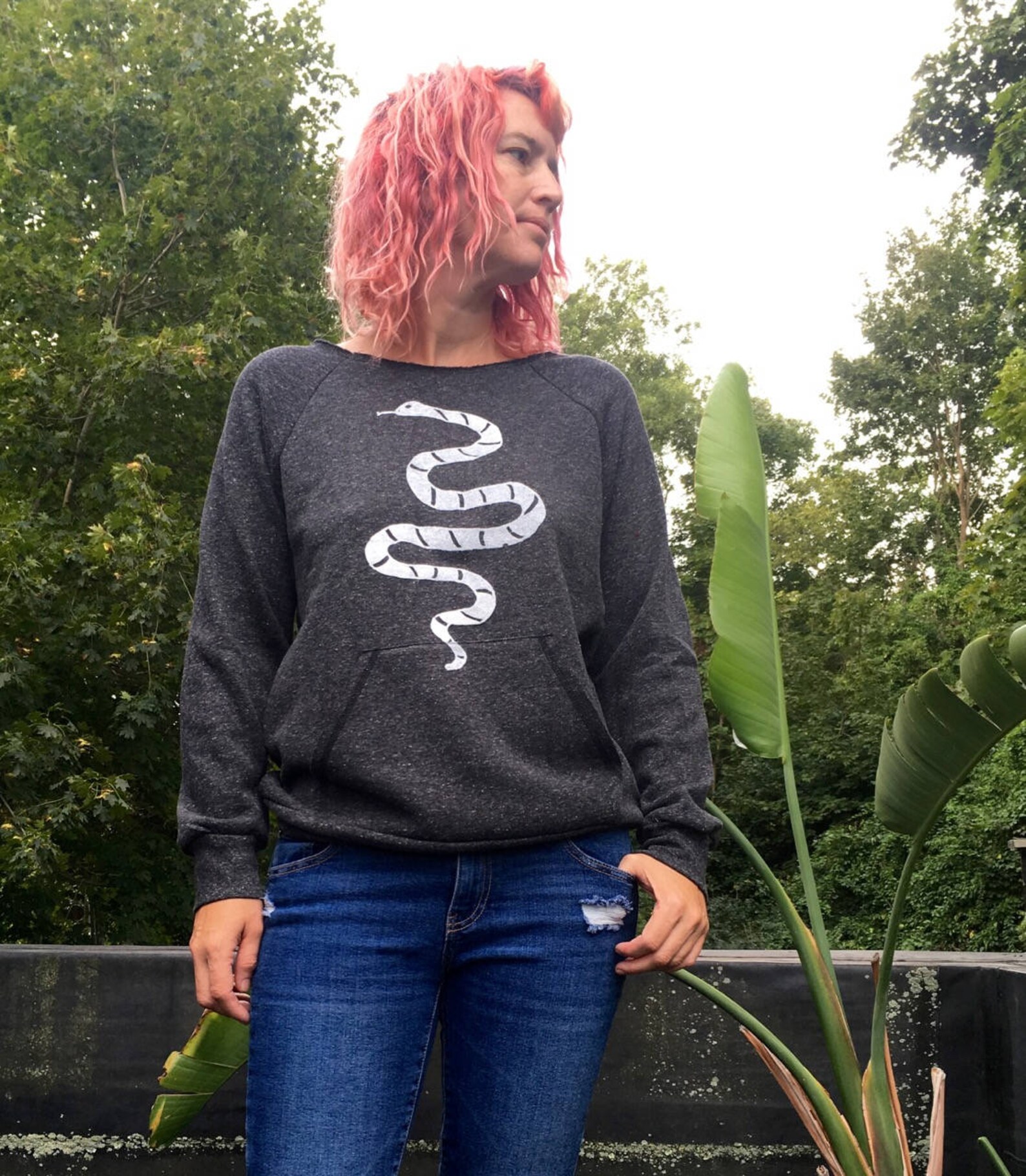 White Snake Sweater Cozy Sweater Snake Gift Reptile Shirt - Etsy