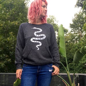 White Snake Sweater, Cozy Sweater, Snake Gift, Reptile Shirt, Fun Shirt ...