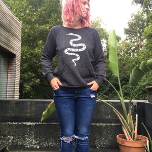 White Snake Sweater, Cozy Sweater, Snake Gift, Reptile Shirt, Fun Shirt ...