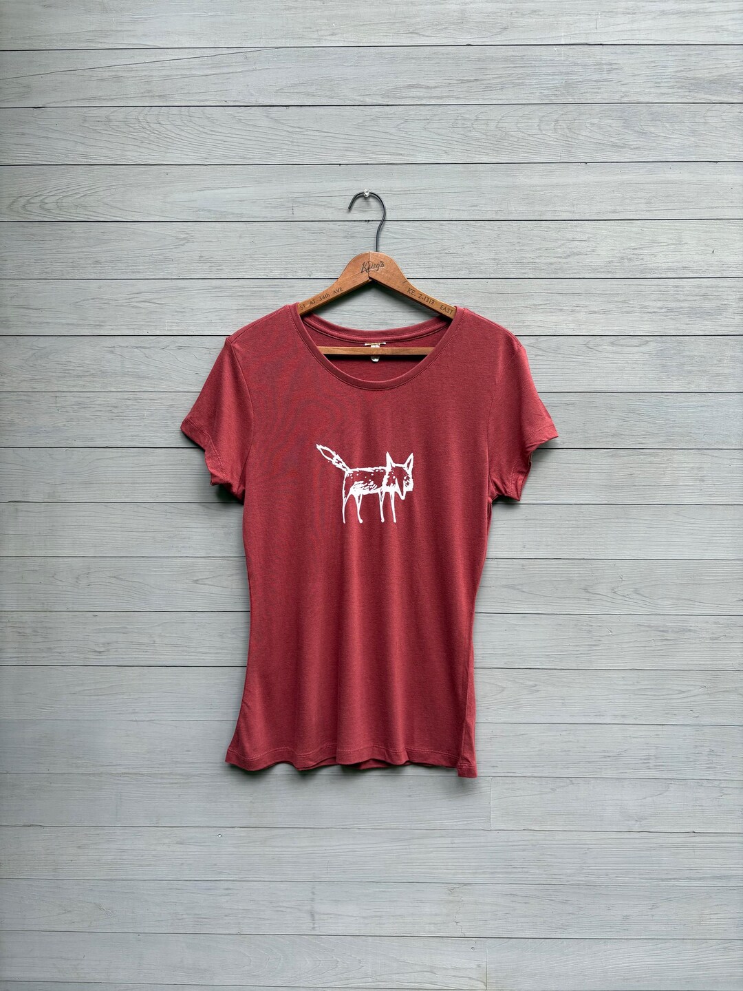 Red Fox Tee in Bamboo + Organic Cotton, Comfy + Stretchy Tee - Etsy