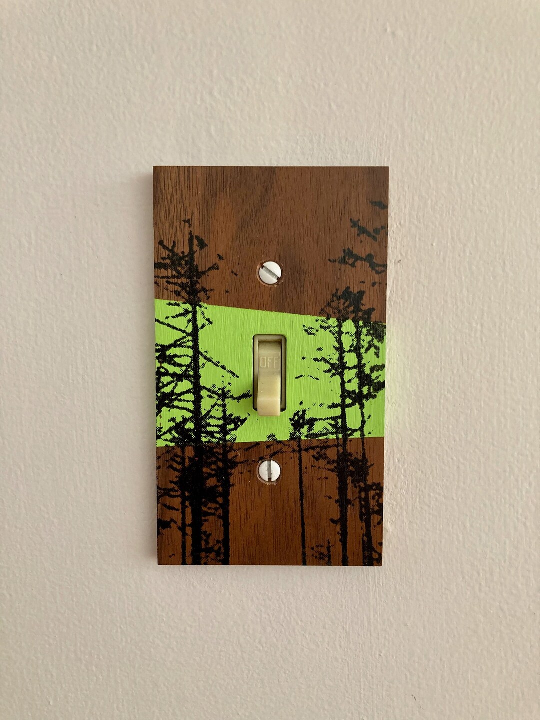 Walnut Light Switch Cover, Unique Modern Decor, Trees and Designs ...