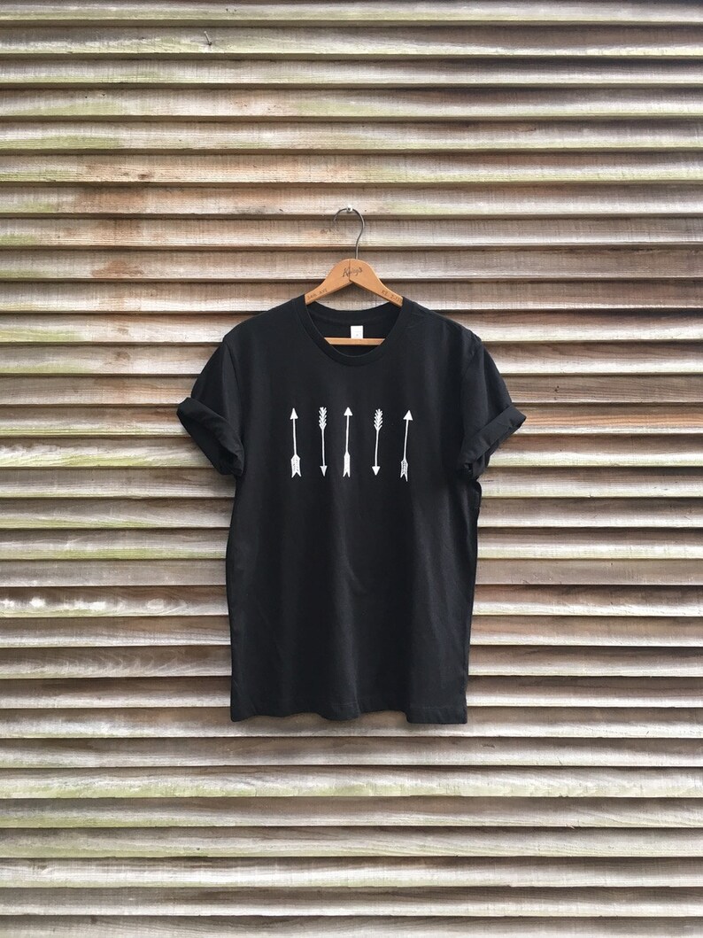 Arrow Shirt, White Tshirt, Gift for a Guy - Etsy
