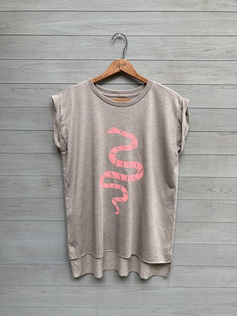 Pink Snake Print Muscle Tee: Sleeveless Gym Shirt - Etsy