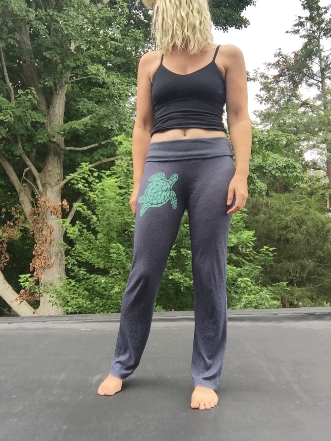 FINAL SALE Sea Turtle Yoga Pants - Etsy