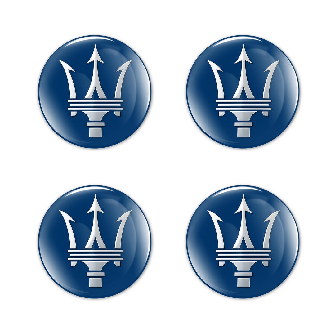 Maserati Stickers Rim Decals Glossyv Wheel Center Cap Hub 4pcs Set ...