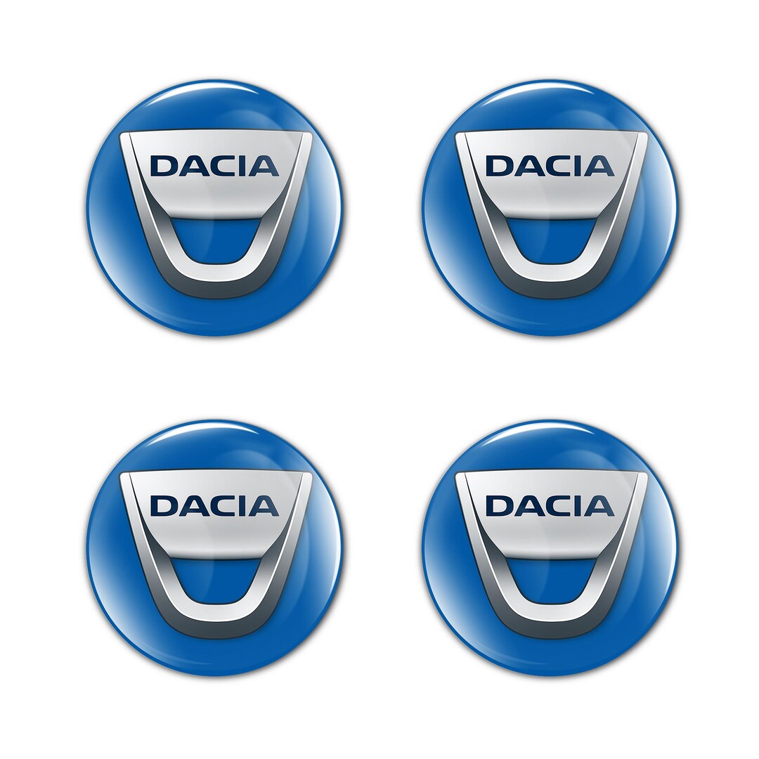 Dacia Stickers Rim Decals Domed Wheel Center Cap Hub 4pcs Set Epoxy ...