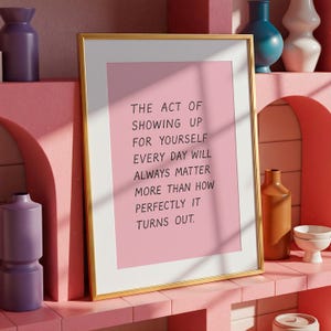 Pink Quote Wall Art, Motivational Poster Print, Inspirational Quote ...