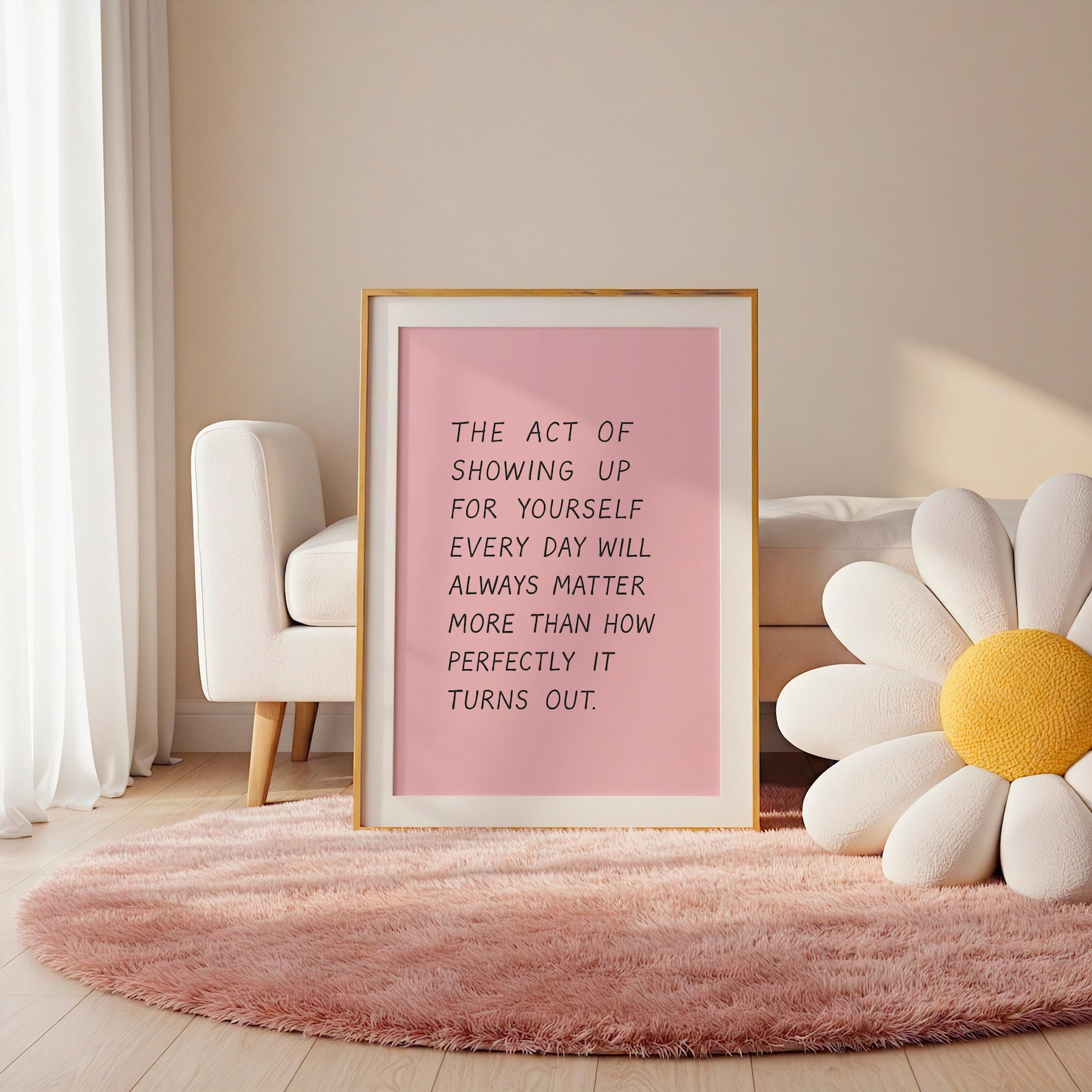Pink Quote Wall Art, Motivational Poster Print, Inspirational Quote ...