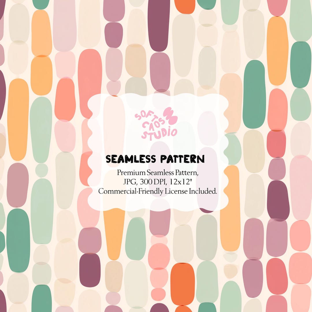 Soft Vertical Capsule Pattern, Pastel Abstract Seamless Design, Modern ...