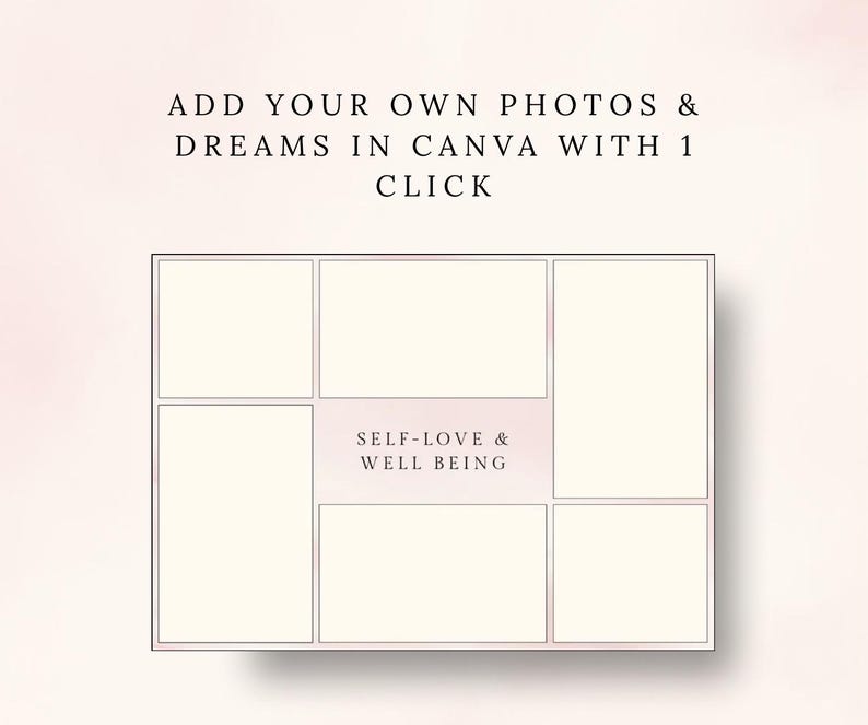 Digital Vision Board Template Canva Goal Setting Planner Manifestation ...