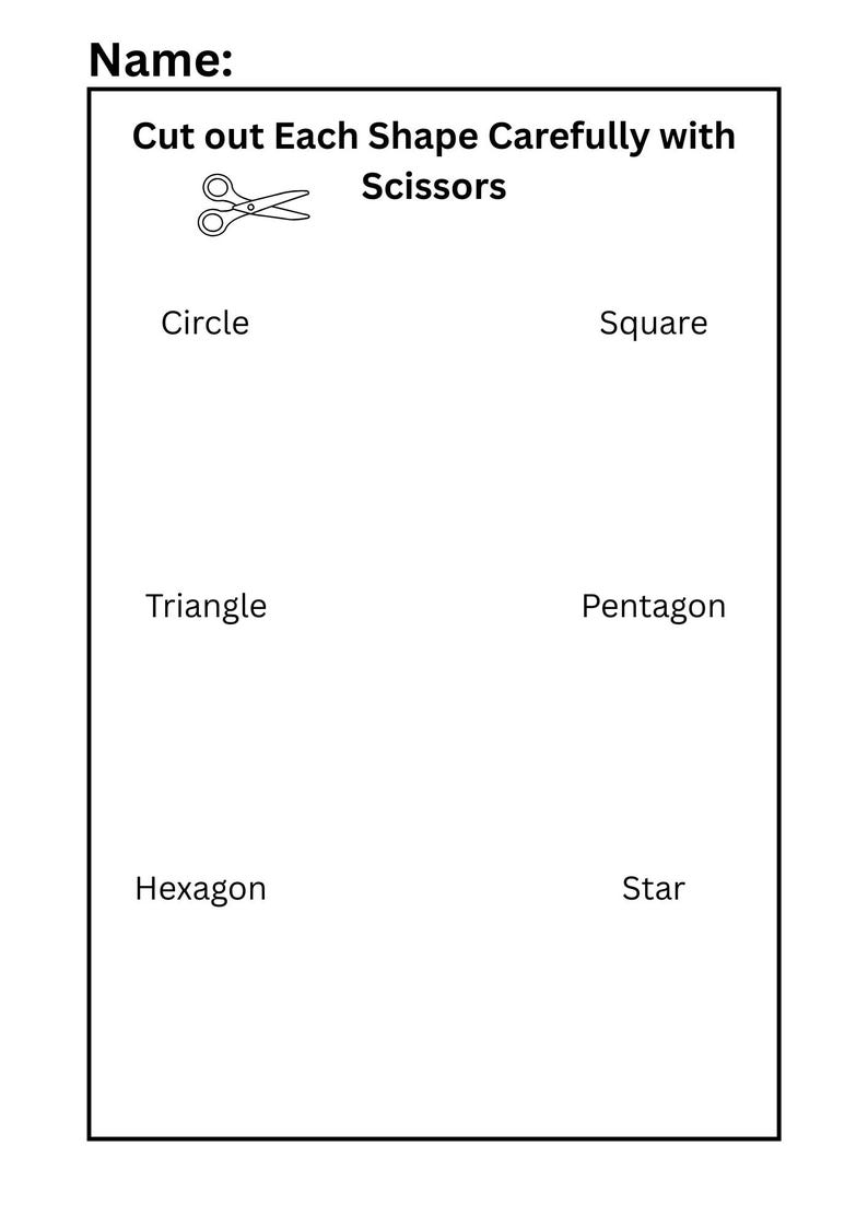 Scissor Skills | Cutting Practice | Preschool Worksheets - Etsy
