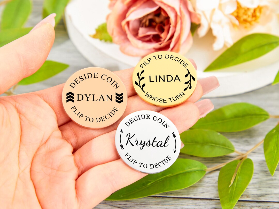 Personalized Stainless Steel Decision Coin, Custom Flip Coin - Etsy