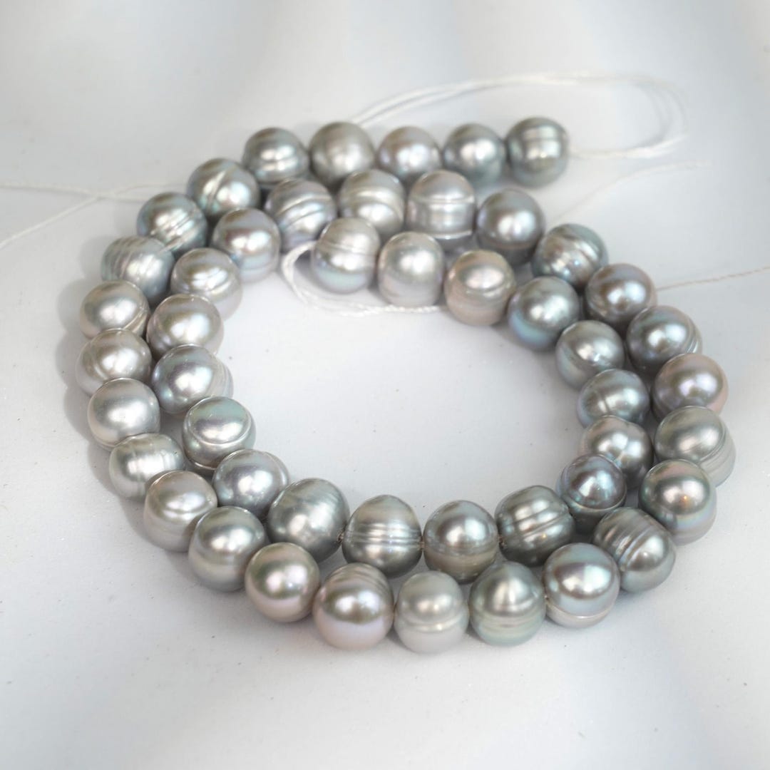 8-9/9-10mm Gray Freshwater Pearls,natural Gray Potato Pearl,diy Pearl ...
