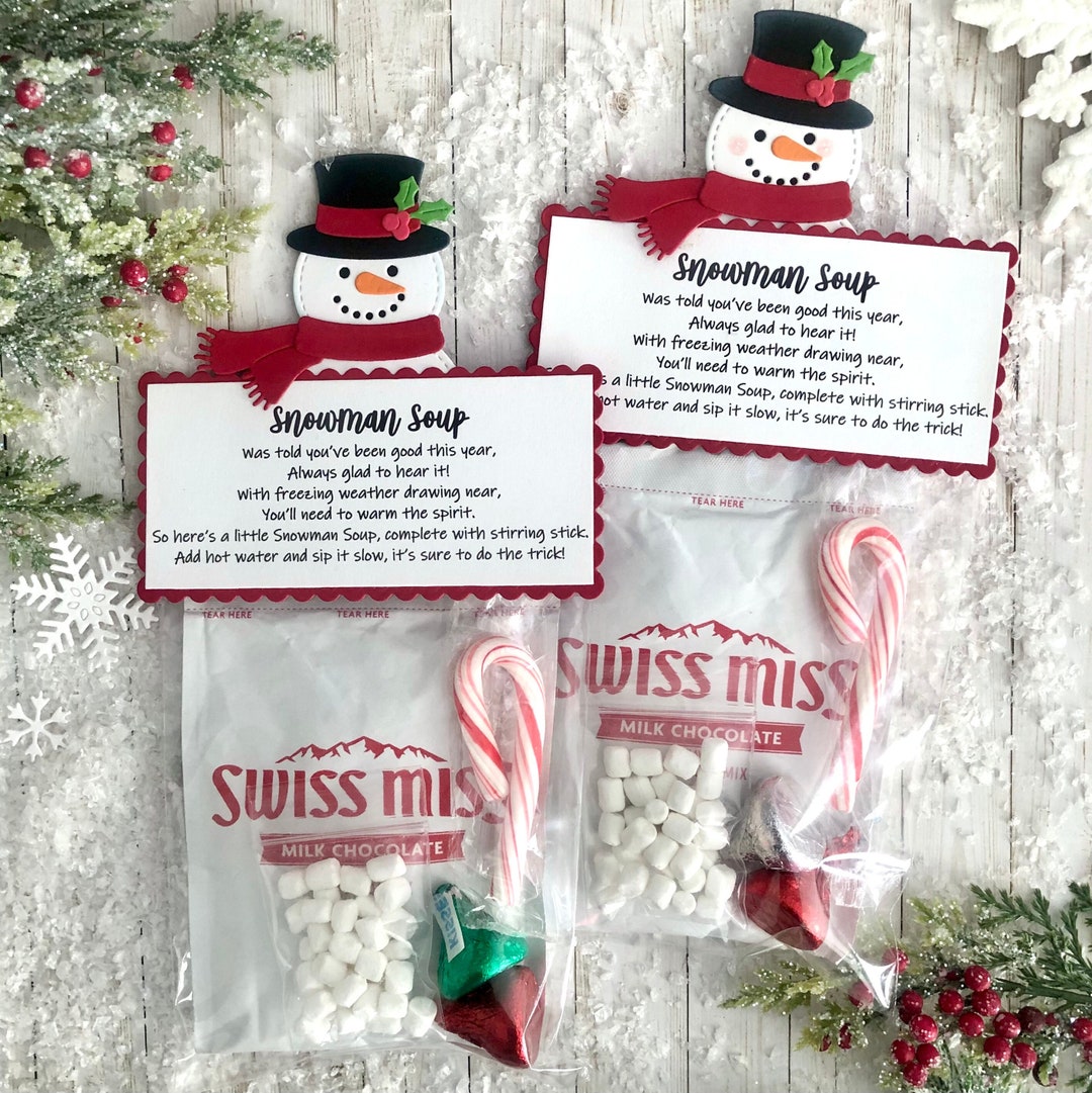 Holiday Christmas Snowman Soup 1 Complete Favor/ Hot Cocoa Favor - Etsy