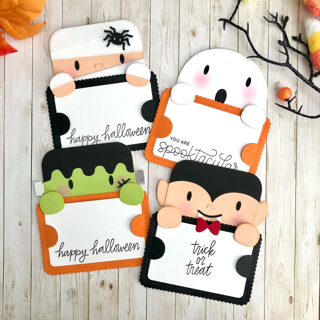 Boo Crew Halloween Gift Card Holders Handmade (set of 4) - Etsy