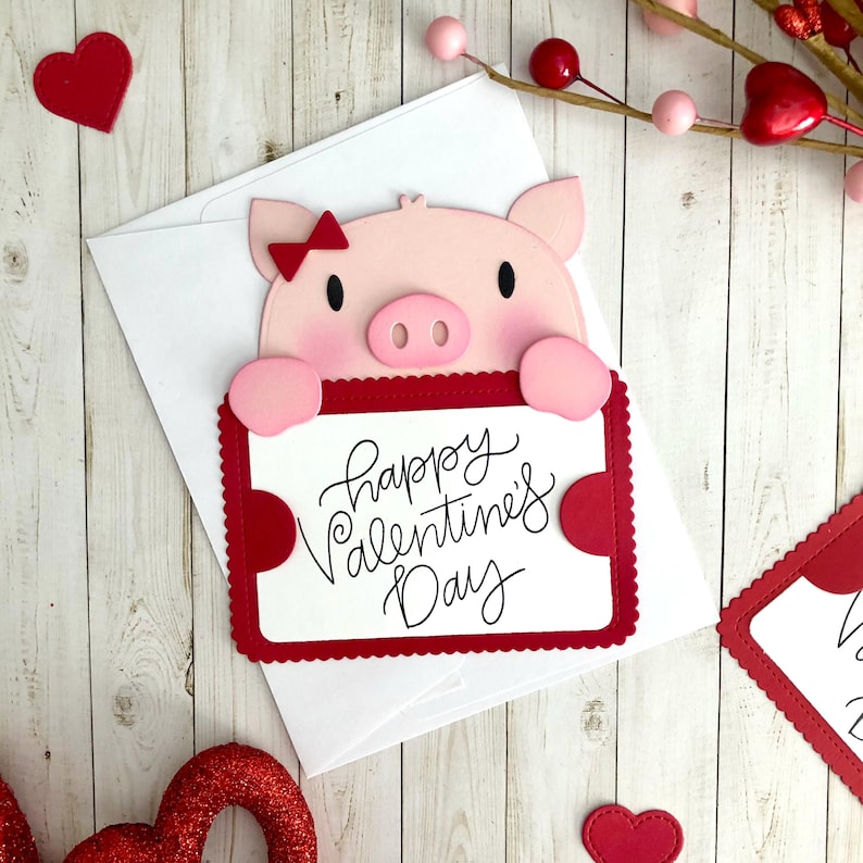 Pig/ Frog Valentine Gift Card Holder Handmade - Etsy
