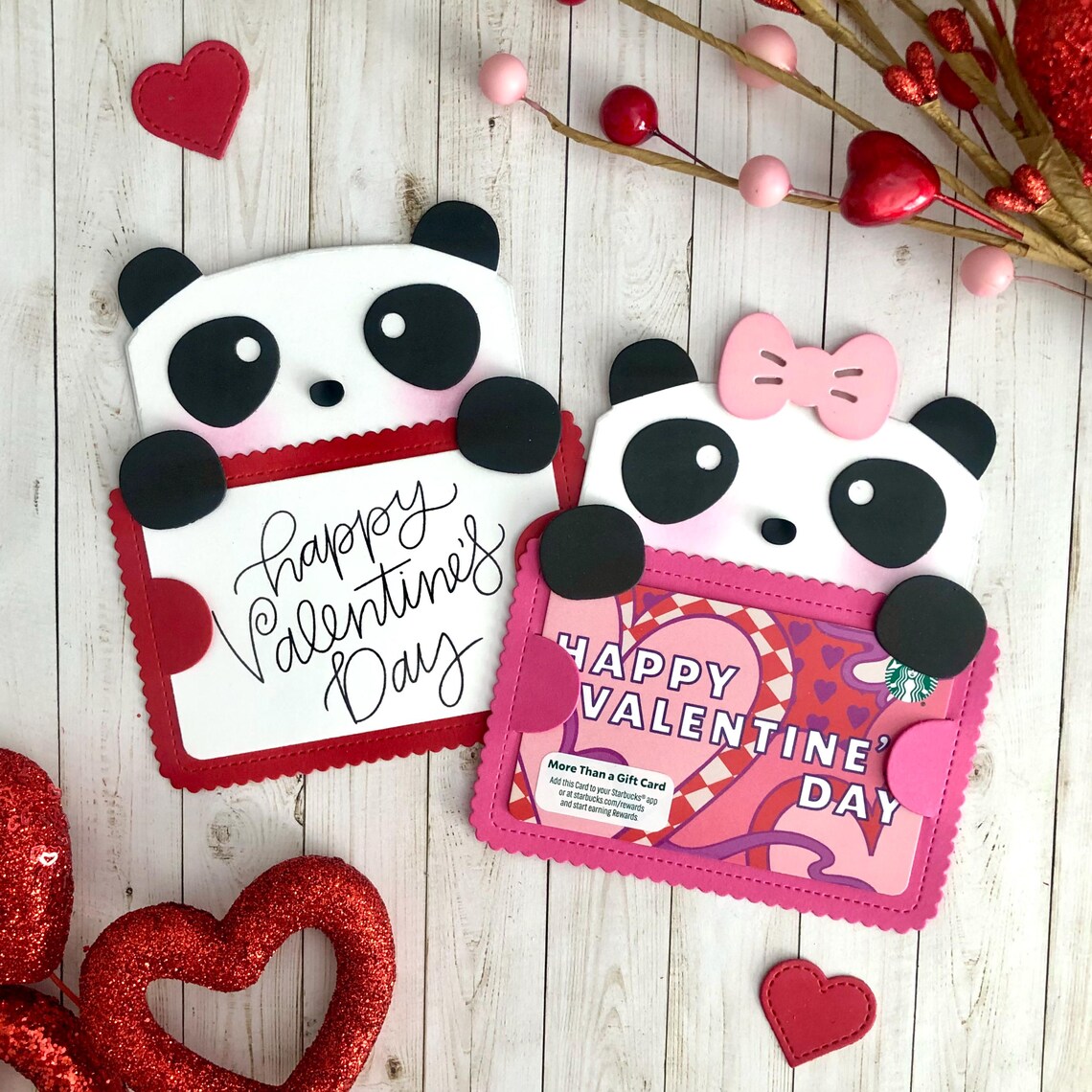 Panda Bear Valentine Gift Card Holder Handmade - Etsy