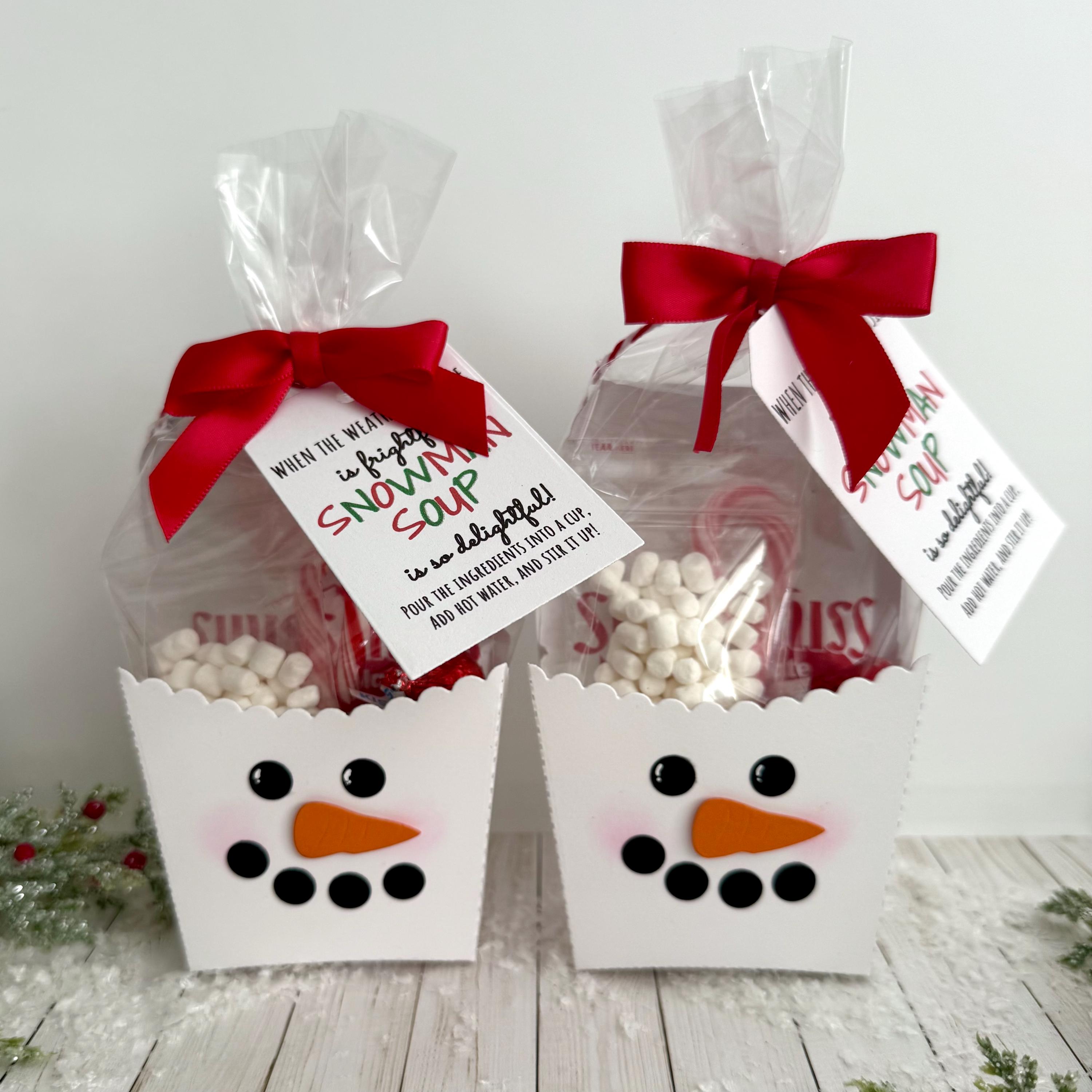 Holiday Christmas Snowman Soup Box/1 Complete Favor/ Hot Cocoa Favor - Etsy