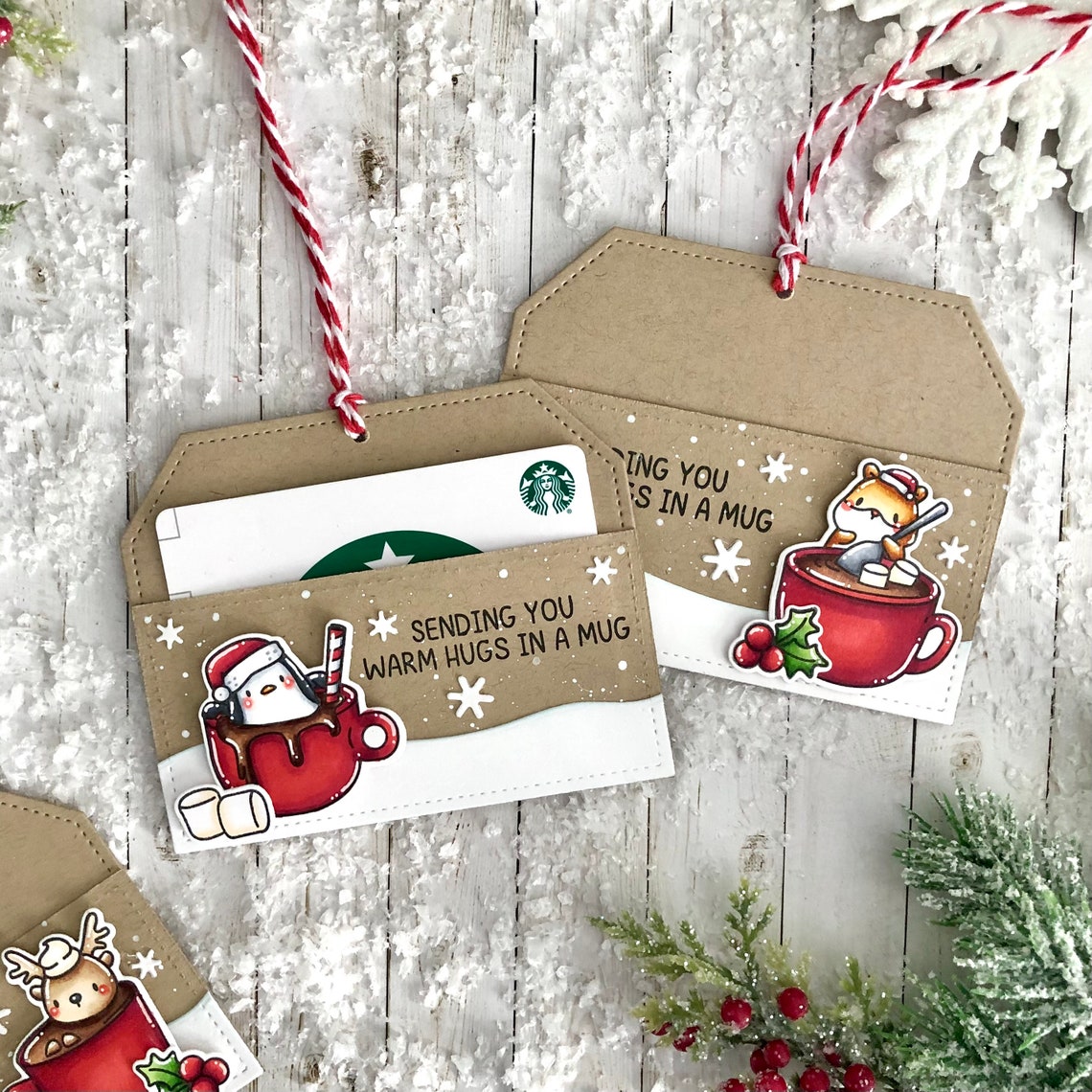 Christmas Holiday Coffee Hot Cocoa Gift Card Pockets/tags - Etsy