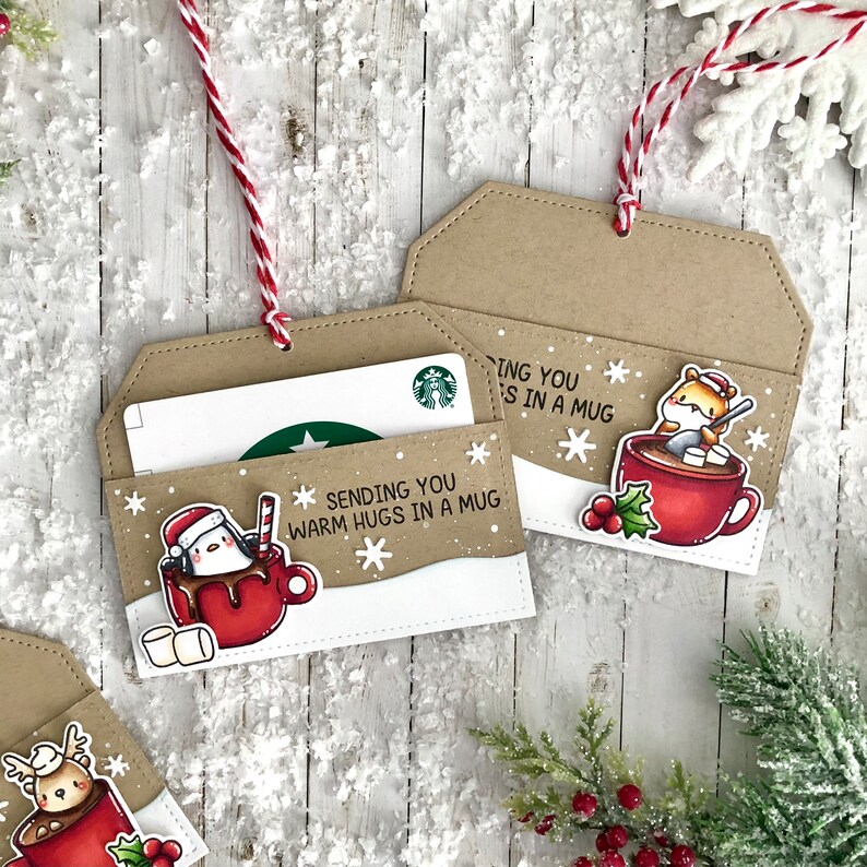 Christmas Holiday Coffee Hot Cocoa Gift Card Pockets/tags - Etsy